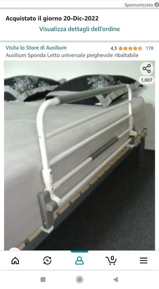 Sbarra / sponda letto