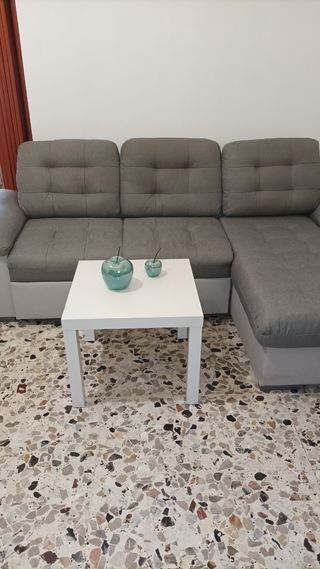 Divano letto con penisola in Alcantara