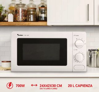 Forno a microonde 700 W, 6 livelli di potenza, cap