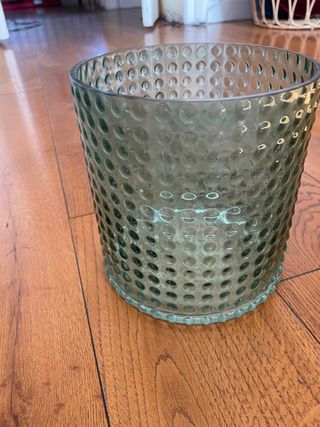 vaso per fiori vetro verde