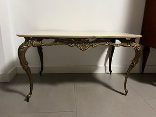 Tavolino in marmo e ottone
