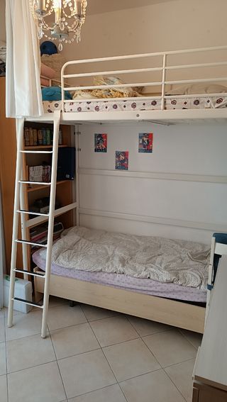 Letto singolo a soppalco