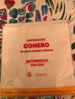 Coprirete matrimoniale in puro cotone ritorto