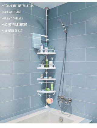 Scaffale doccia con salvaspazio