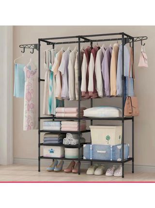 Appendiabiti armadio stand 3 in 1 in metallo