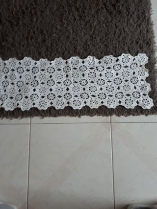 Centro tavola vintage fatto a mano 65x25