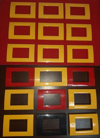 18 placche Virna system universali gialle rosse