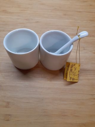 Set 2 pz. Ciotoline in porcellana fine