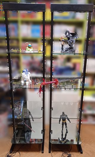 Espositori vetrina eleganti vintage metallo vetro