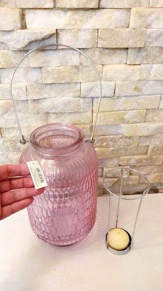 Grande lanterna in vetro stile vintage