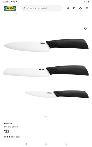 Set di 3 coltelli ceramica IKEA