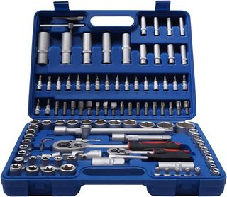 KIT ATTREZZI 108 PEZZI CHIAVI BUSSOLA IN VALIGETTA