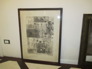 Quadro con stampa carta da gioco sovrapposta