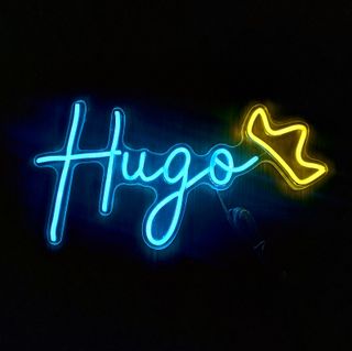 Letrero de neón led personalizado nombre Hugo 👑 de segunda mano por 86 ...