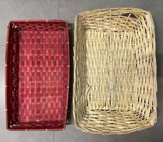 Coppia di ceste in vimini 30x55 cm