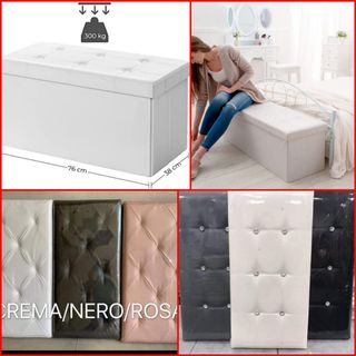 Sgabello pieghevole Cassapanca Pouf Contenitore Po