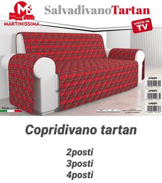 Copridivano Tartan Natale