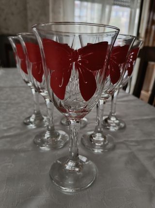 set Servizio di bicchieri in vetro calici pezzi 6