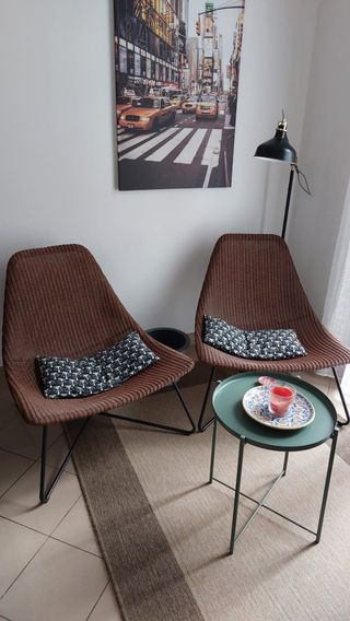 Sedie in rattan salone