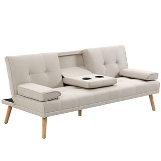 divano letto soggiorno salotto moderno beige NUOVO