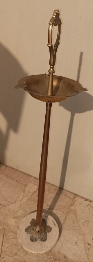 Posacenere vintage ottone e marmo