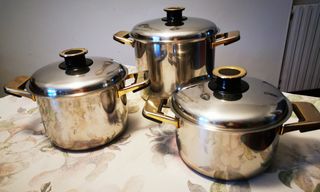 Batteria di pentole in acciaio inox