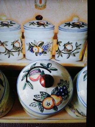 Barattoli con supporto legno