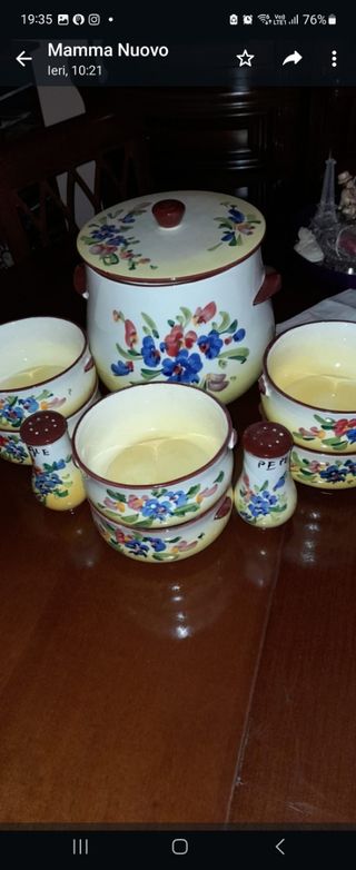 Set terracotta per fagiolata e fondute