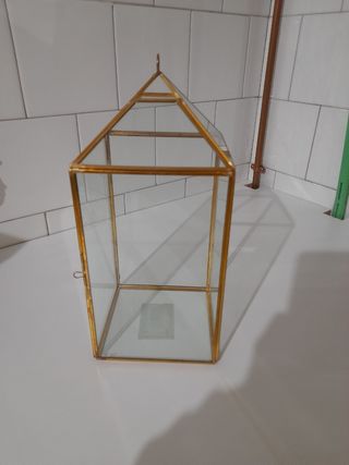 Teca/Portacandela in vetro trasparente