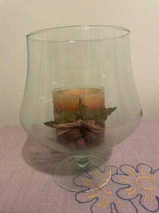 vaso con candela