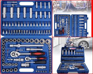 KIT ATTREZZI 108 PEZZI CHIAVI BUSSOLA IN VALIGETTA