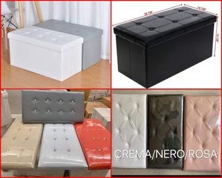 Scatola portaoggetti pieghevole in finta pelle sga