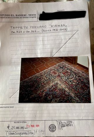 Tappeto Persiano Kirman 1920 cm 500 x 400