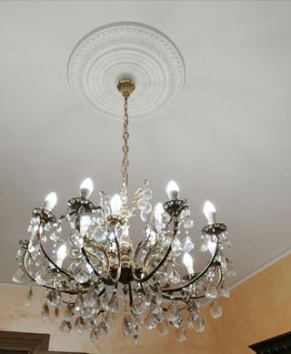 Lampadario in Ottone Vintage