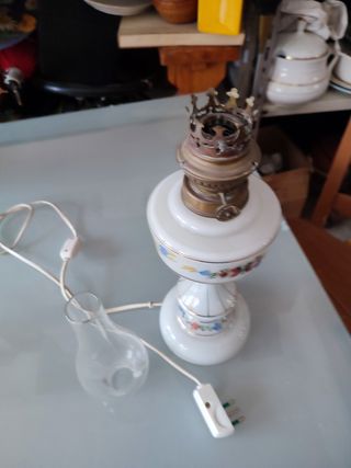 Lampada elettrica gambo ceramica