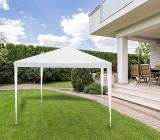 Gazebo Giardino 3x3M Bianco Impermeabile Esterno P