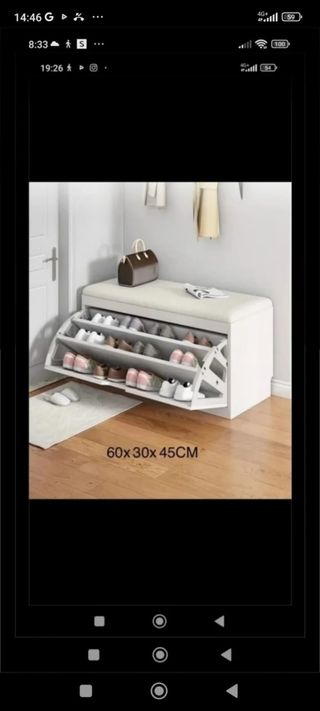 panca in legno con scarpiera