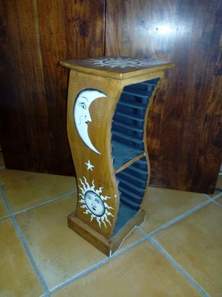 Porta CD in legno etnico