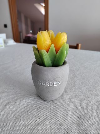 Vaso con candela decor