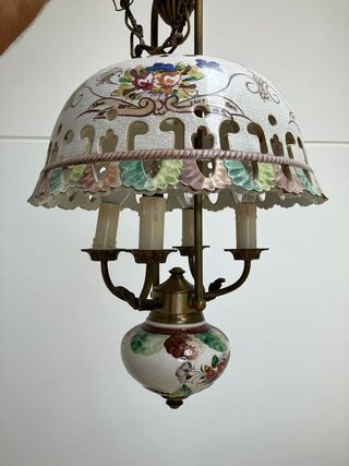 Lampadario vintage in ceramica