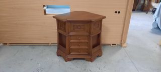 Porta TV angolare in legno