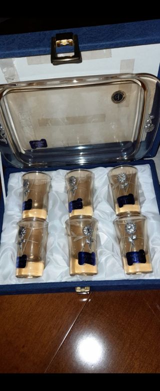 Bicchierini con decoro argento 925