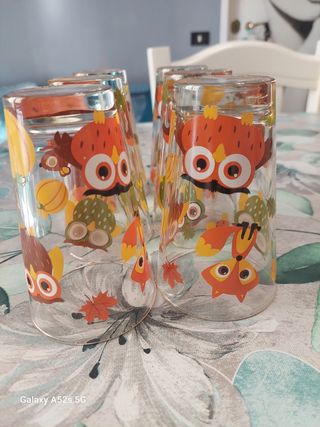 Bicchieri gufo 6 pz