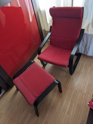 Poltrona con poggiapiedi