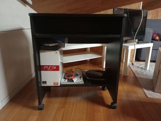 Postazione PC in legno Nero
