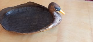 Cesto rattan a forma di anatra