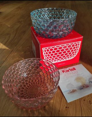 Coppette Kartell azzurro-rosa