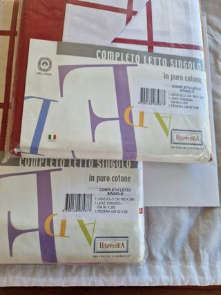 Lenzuolo completo singolo, nuovo