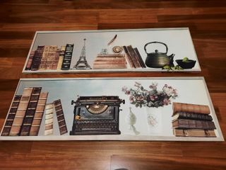 2 PZ Quadri stampa su tela - cm 90 x 30 per cucina