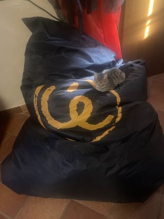 Puff Ceres c’è+tavolino portaoggetti in legno